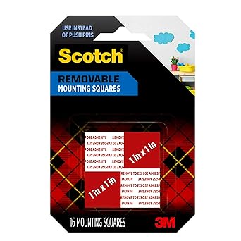 Amazon.com: Scotch Removable Mounting Squares, Grey, 1 in. x 1 in ...