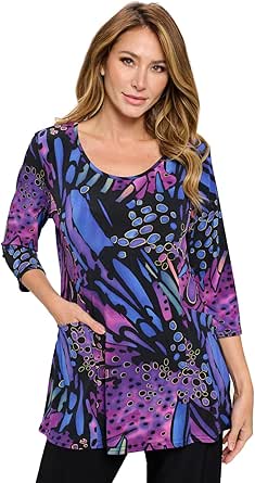 Amazon.com: Jostar Print Princess Line Pocket Top-3116HT-QRP1-K-W207 ...