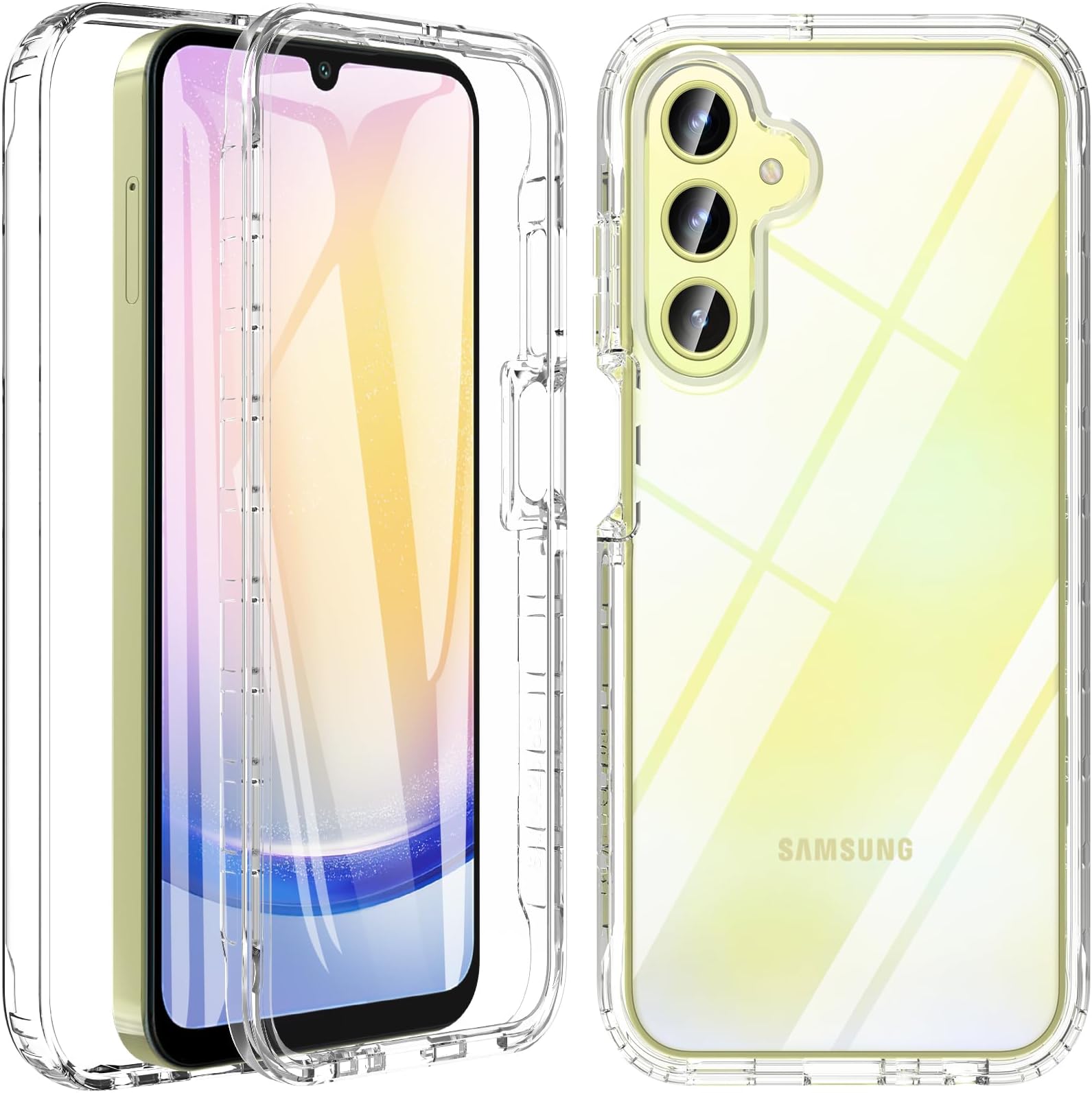 ivoler 4 in 1 Klar Hülle für Samsung Galaxy A25 5G, 1 Handyhülle mit 3 ...