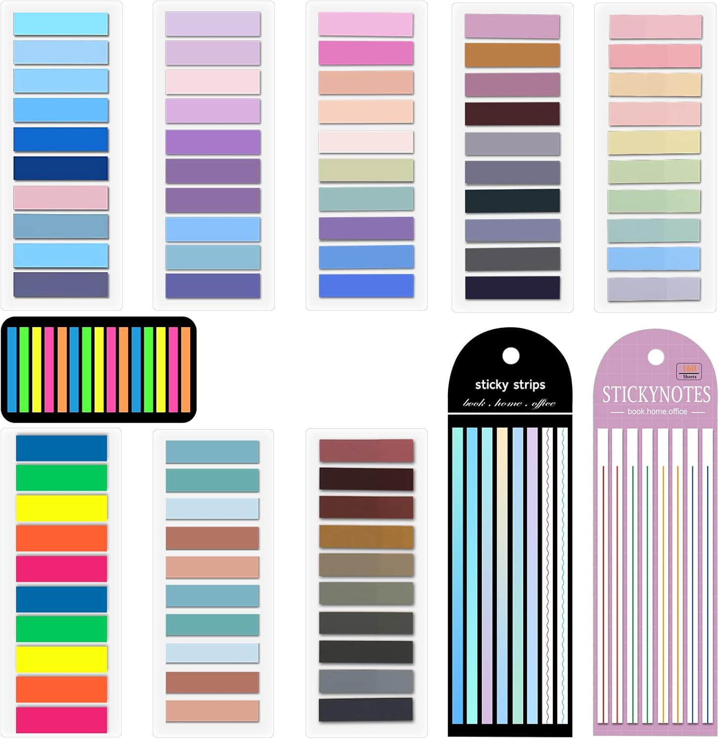 Simpeak 2220pcs Index Tabs Flags, Morandi Sticky Note Tabs Colored ...