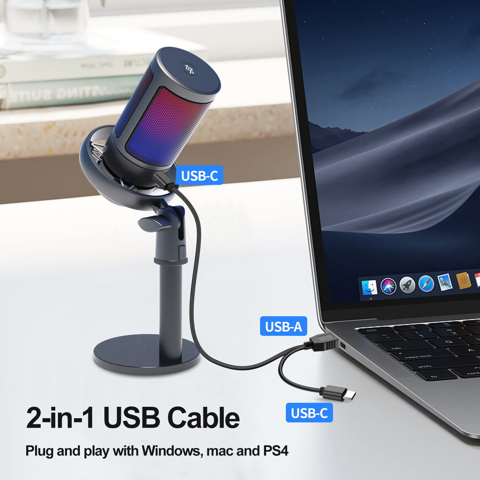Snapklik.com : Microphone,USB Microphone For PC,Laptop,Phone,PS4, PS5 ...