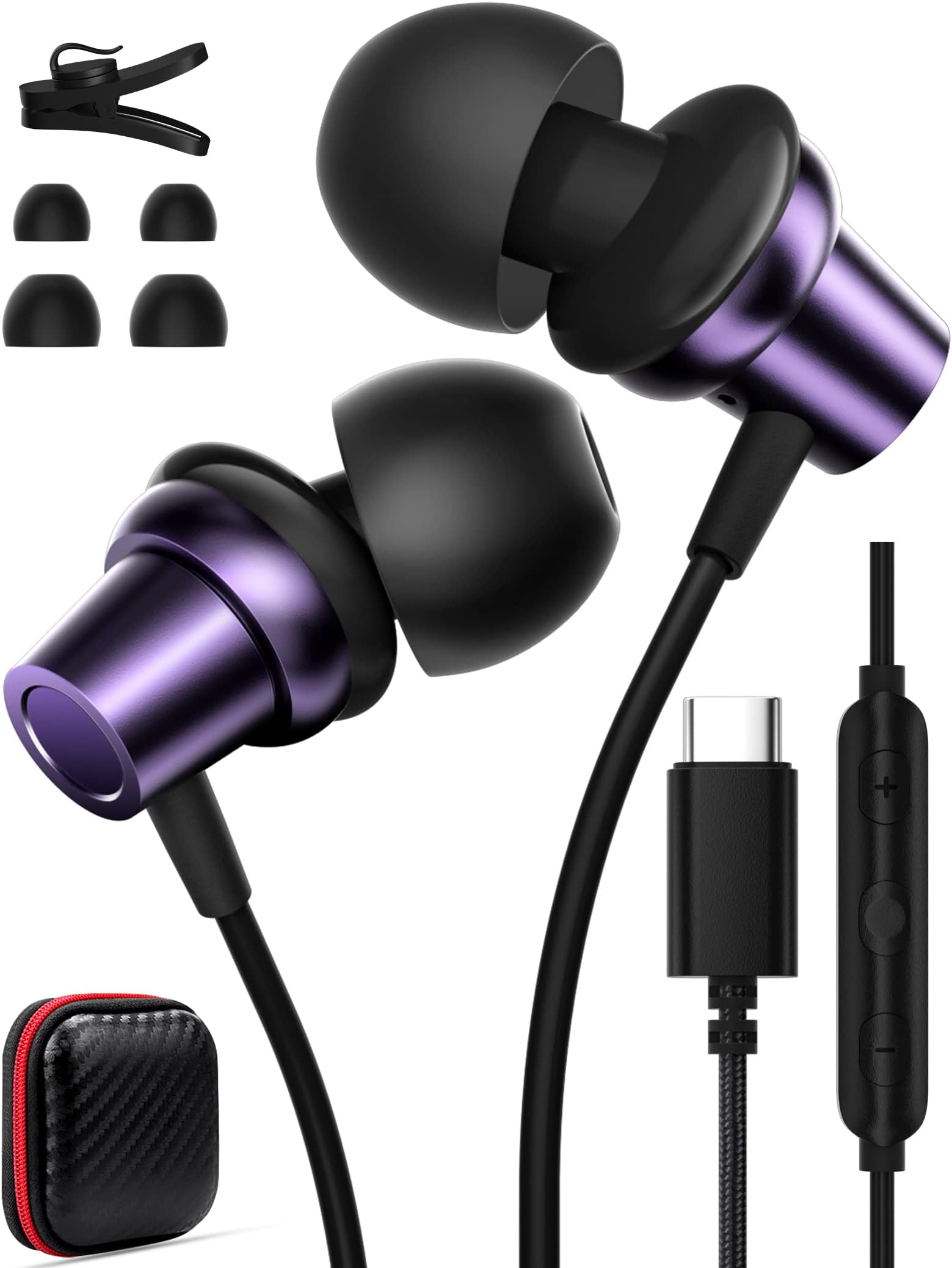 Amazon.com: in-Ear AKG Wired Earbuds with Microphone – USB-C Earbuds ...