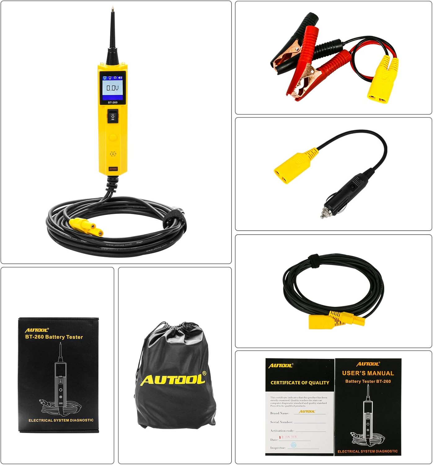 AUTOOL BT-260 Automotive Circuit Tester Car Electrical System ...