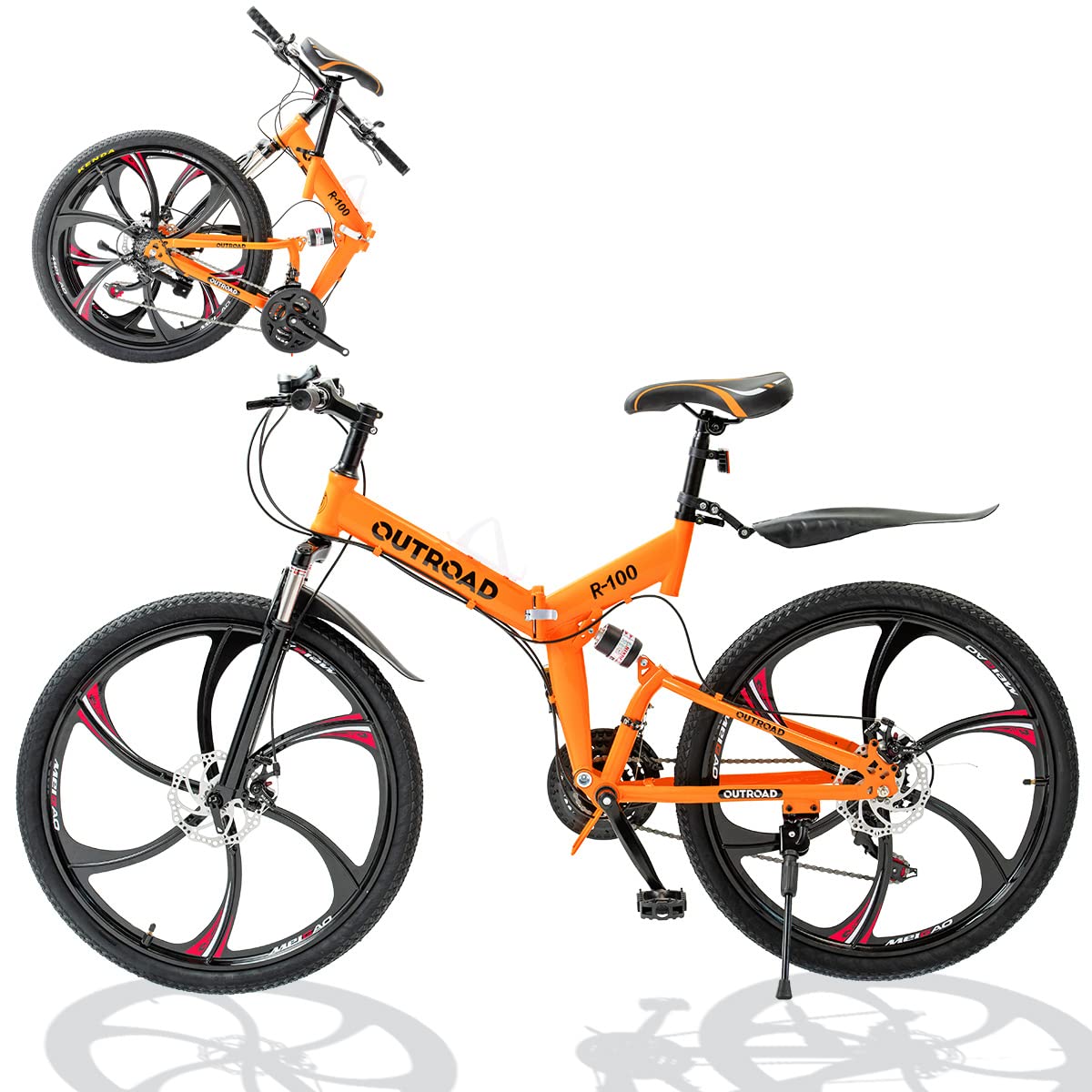 Max4out Folding Bikes Mountain Bike With High Carbon Steel Frame ...