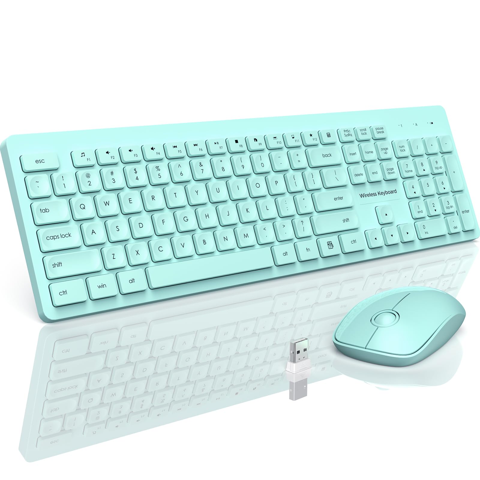 Amazon.com: Wireless Keyboard and Mouse Silent Set, 2.4GHz Ultra-Slim ...
