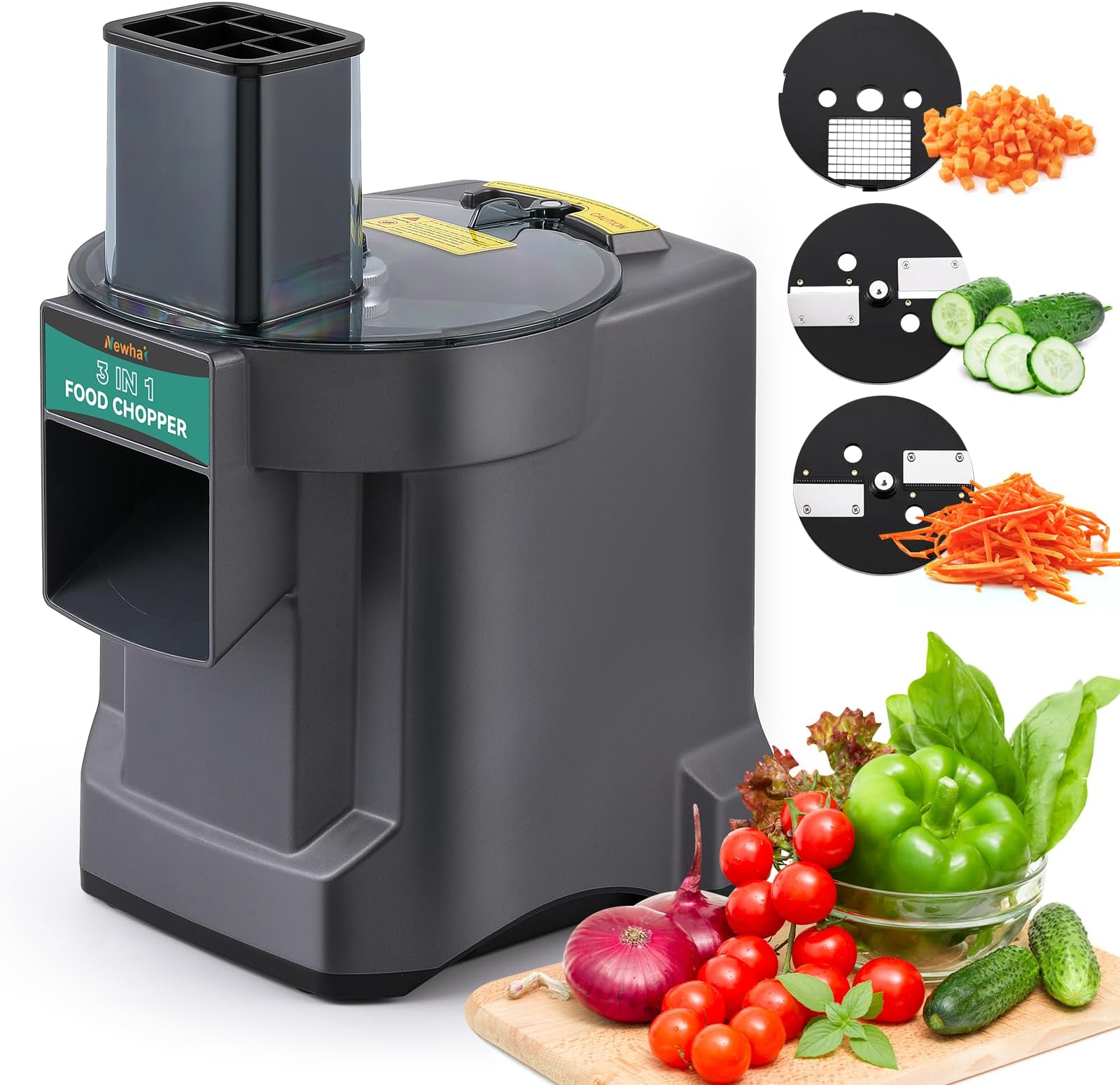 Amazon.com: LEEVOT 4 in 1 Electric Vegetable Chopper, Compact Food ...