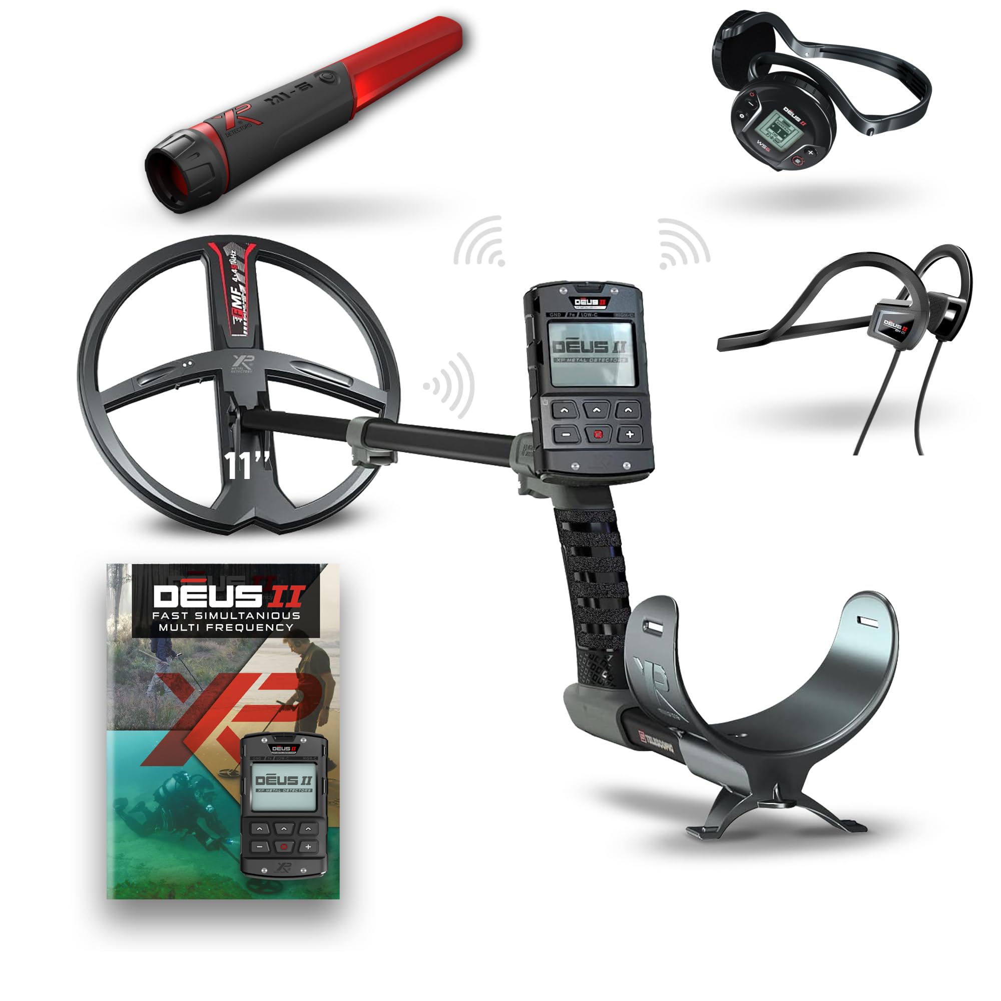 XP Metal Detectors Deus II Fast Multi Frequency with 11'' FMF Search ...