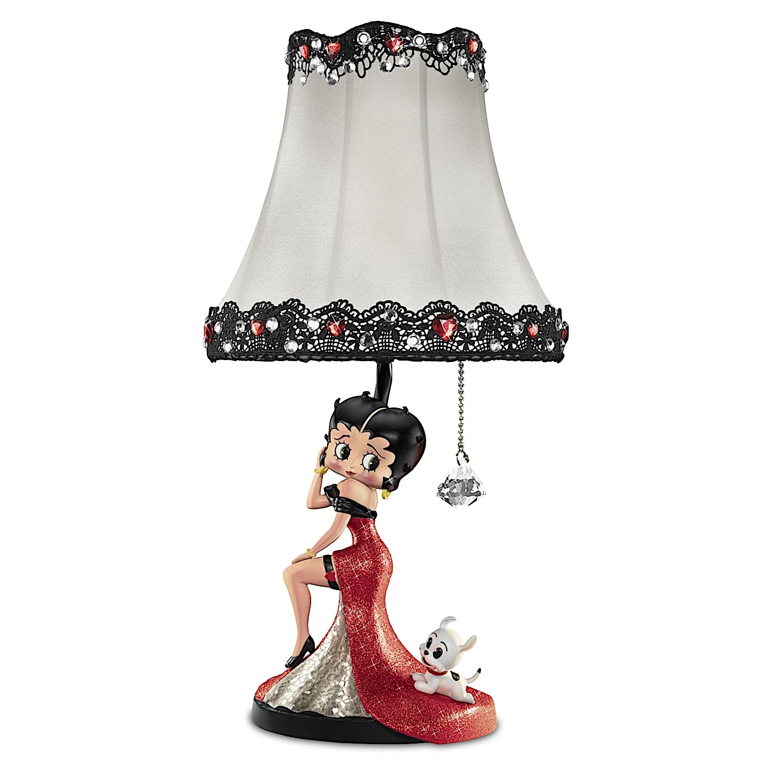 The Bradford Exchange Betty Boop De-Light-Fully Dolled Up Accent Lamp ...