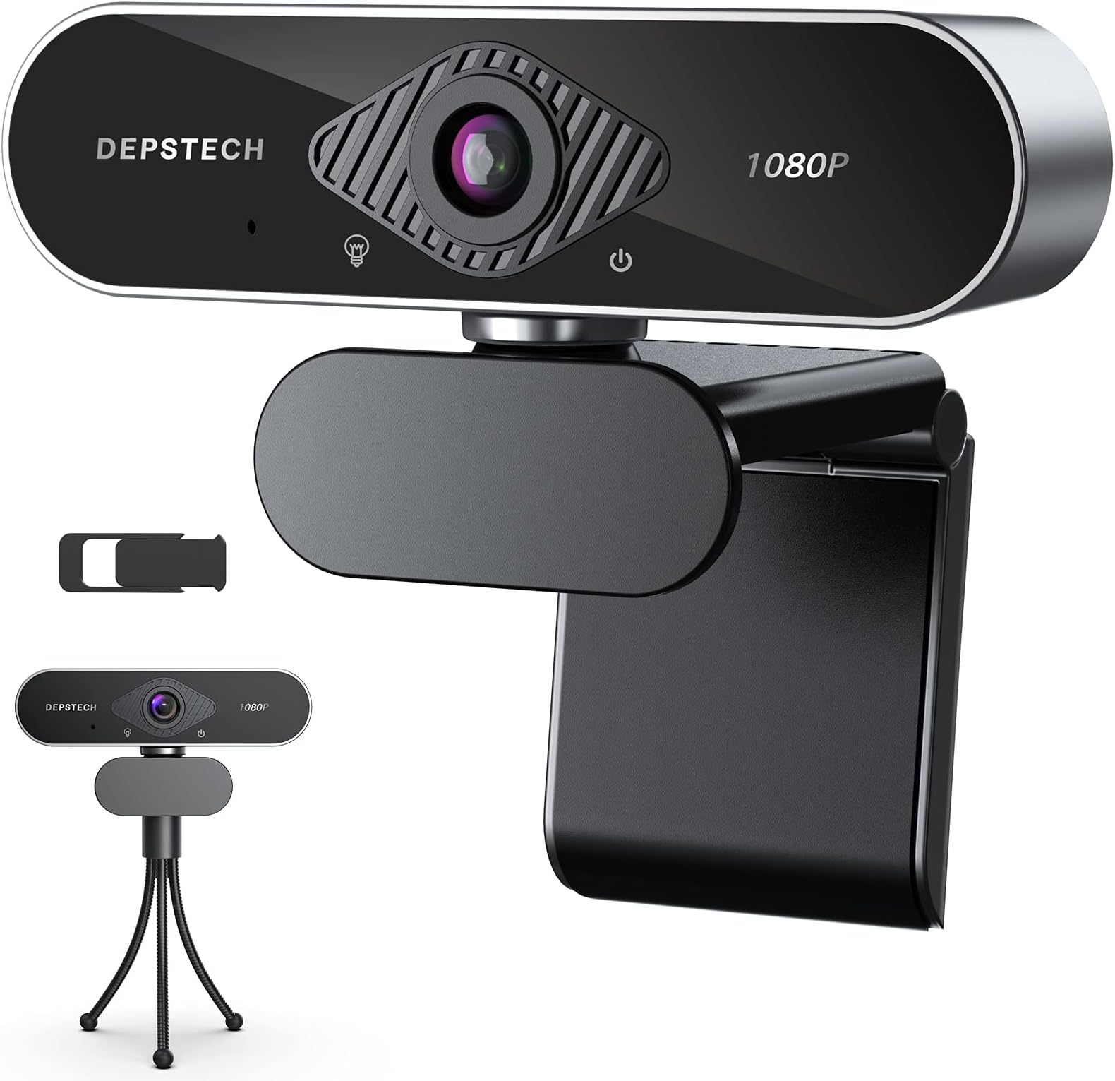 Amazon.com: DEPSTECH Webcam with Microphone, 1080P HD Webcam with Auto ...