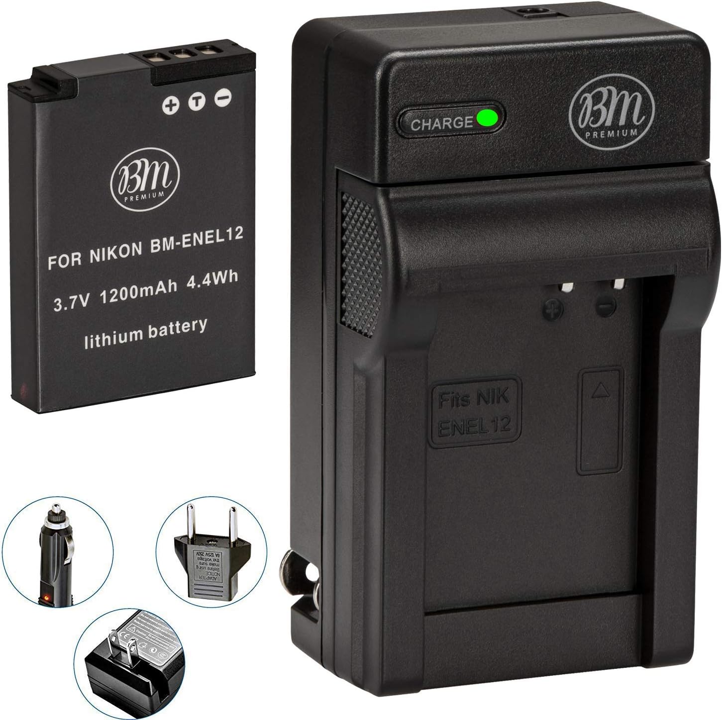 Amazon.com : BM EN-EL12 Battery for Nikon Coolpix A1000, B600, W300 ...