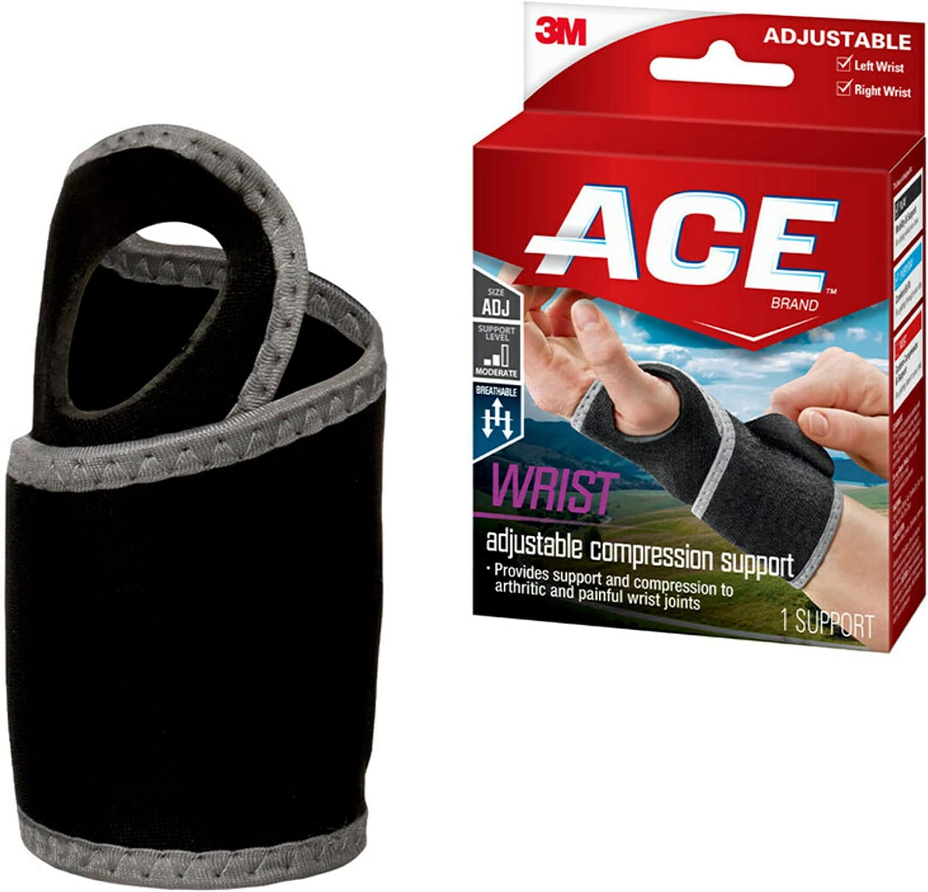 Amazon.com: ACE Thumb Stabilizer Adjustable, Black : Health & Household