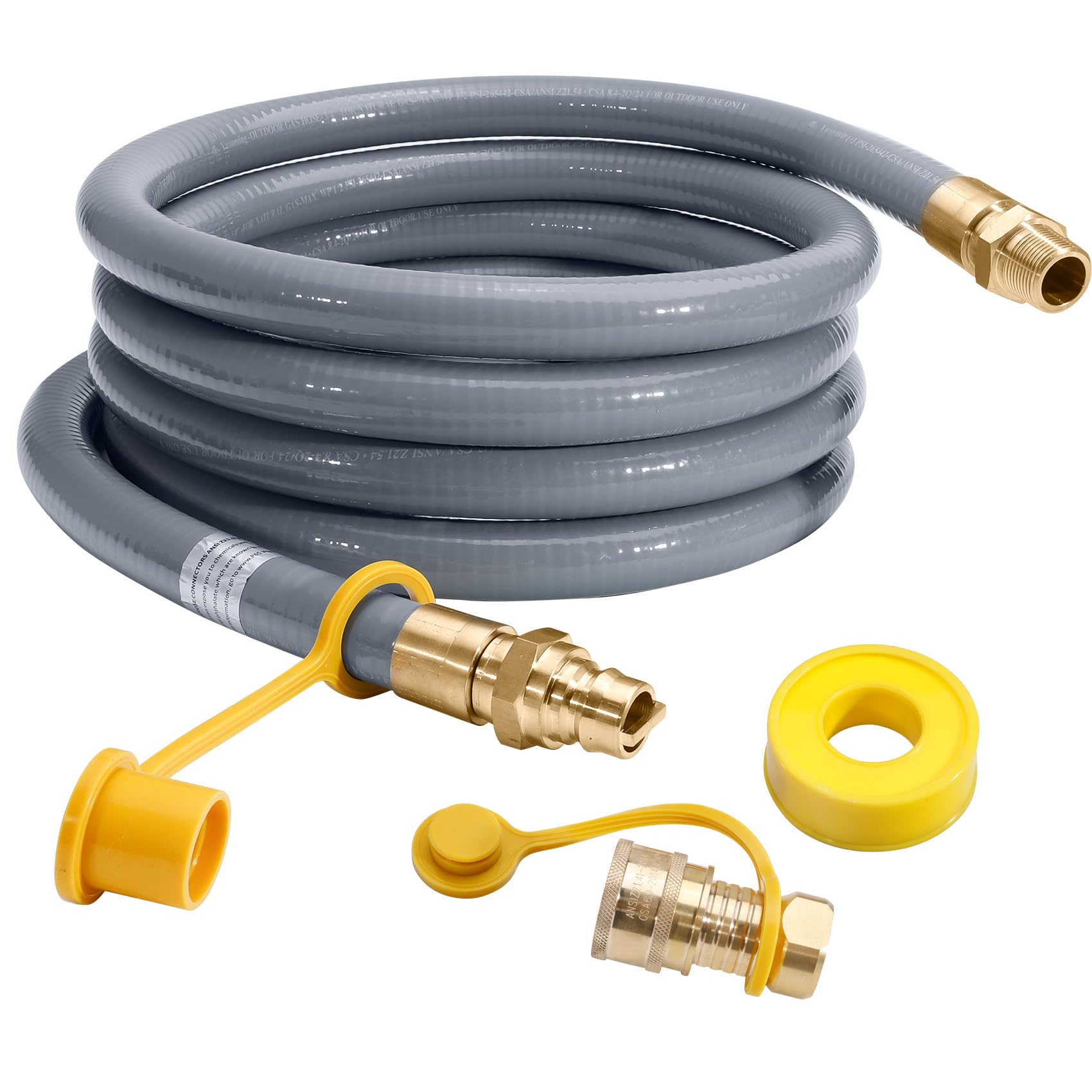 Amazon.com: 24FT 3/4" ID Natural Gas Hose with Quick Connect, 3/4 ...