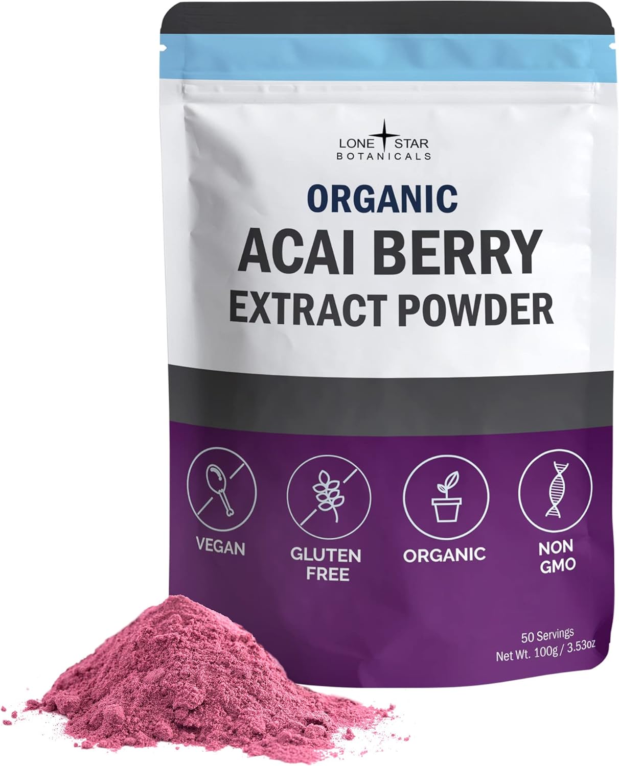 Amazon.com: Lone Star Botanicals Organic Acai Berry Dried Extract ...