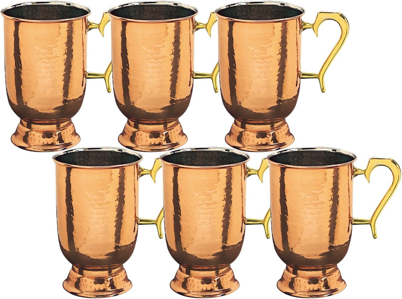 Amazon.com | Old Dutch 5-1/2-Inch Solid Hammered Tankard, Copper, Set ...