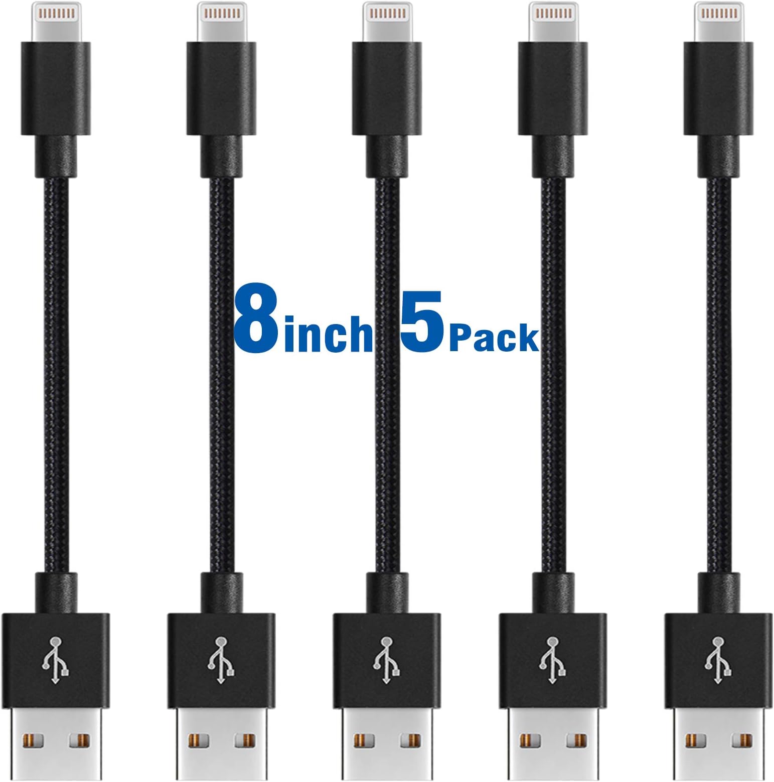 Amazon.com: G-Cord Apple MFI Certified Short Lightning to USB Charging ...