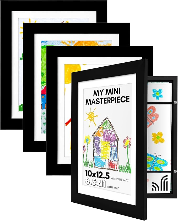 Amazon.com: Americanflat Set of 4 10x12.5 Kids Art Frame - Front ...