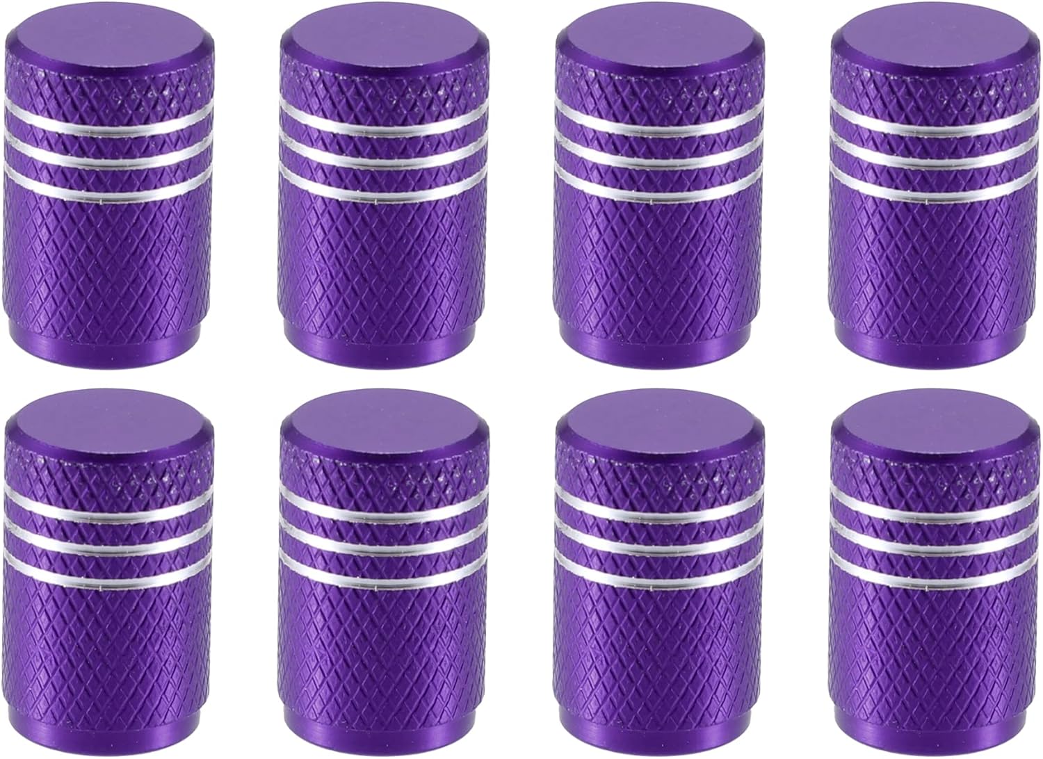 Amazon.com: X AUTOHAUX 8pcs Purple Car Round Tire Valve Stem Cap with ...