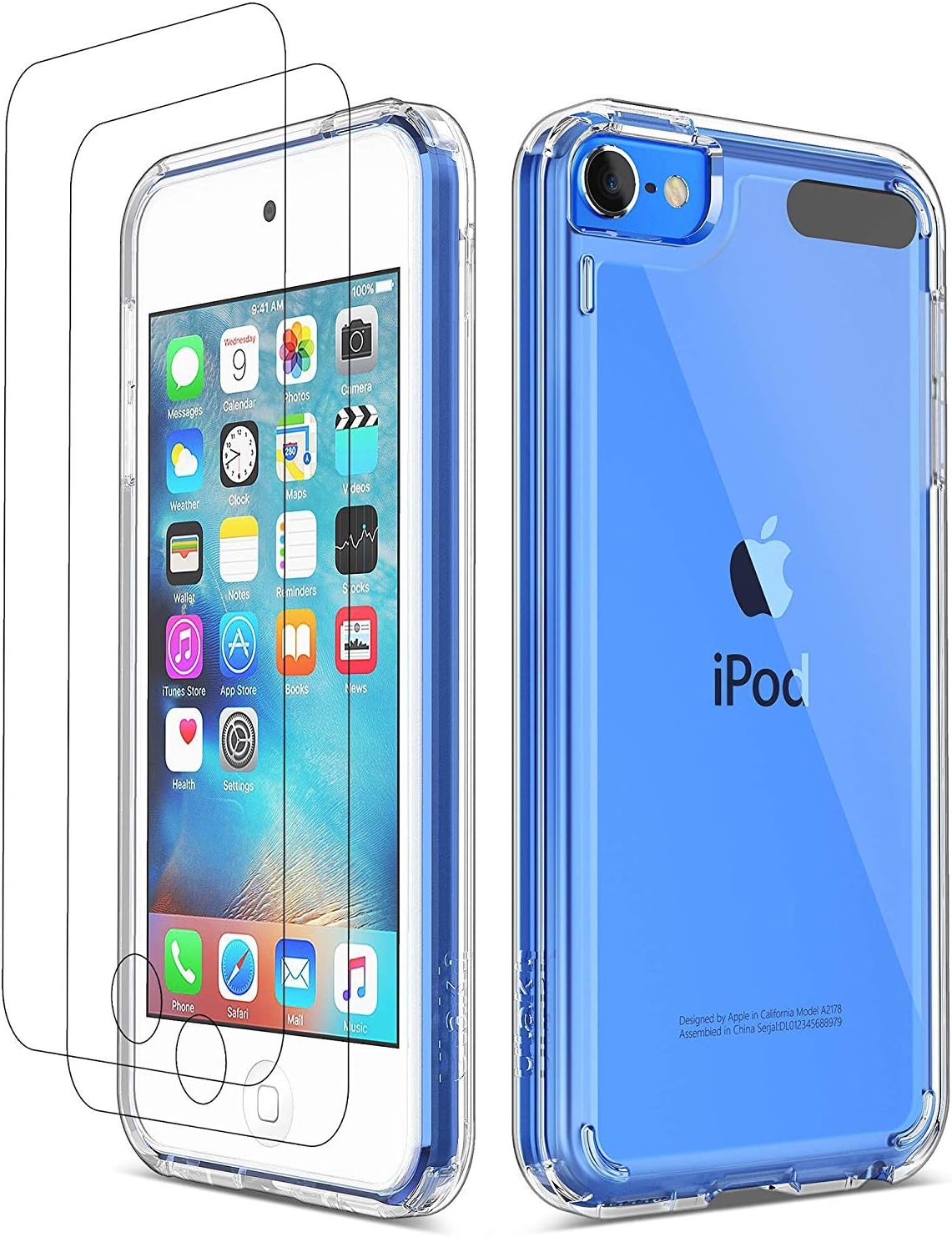 iPod Touch 7 Case Clear, KZONO Touch 6 Touch 5 Case, Soft TPU Bumper PC ...