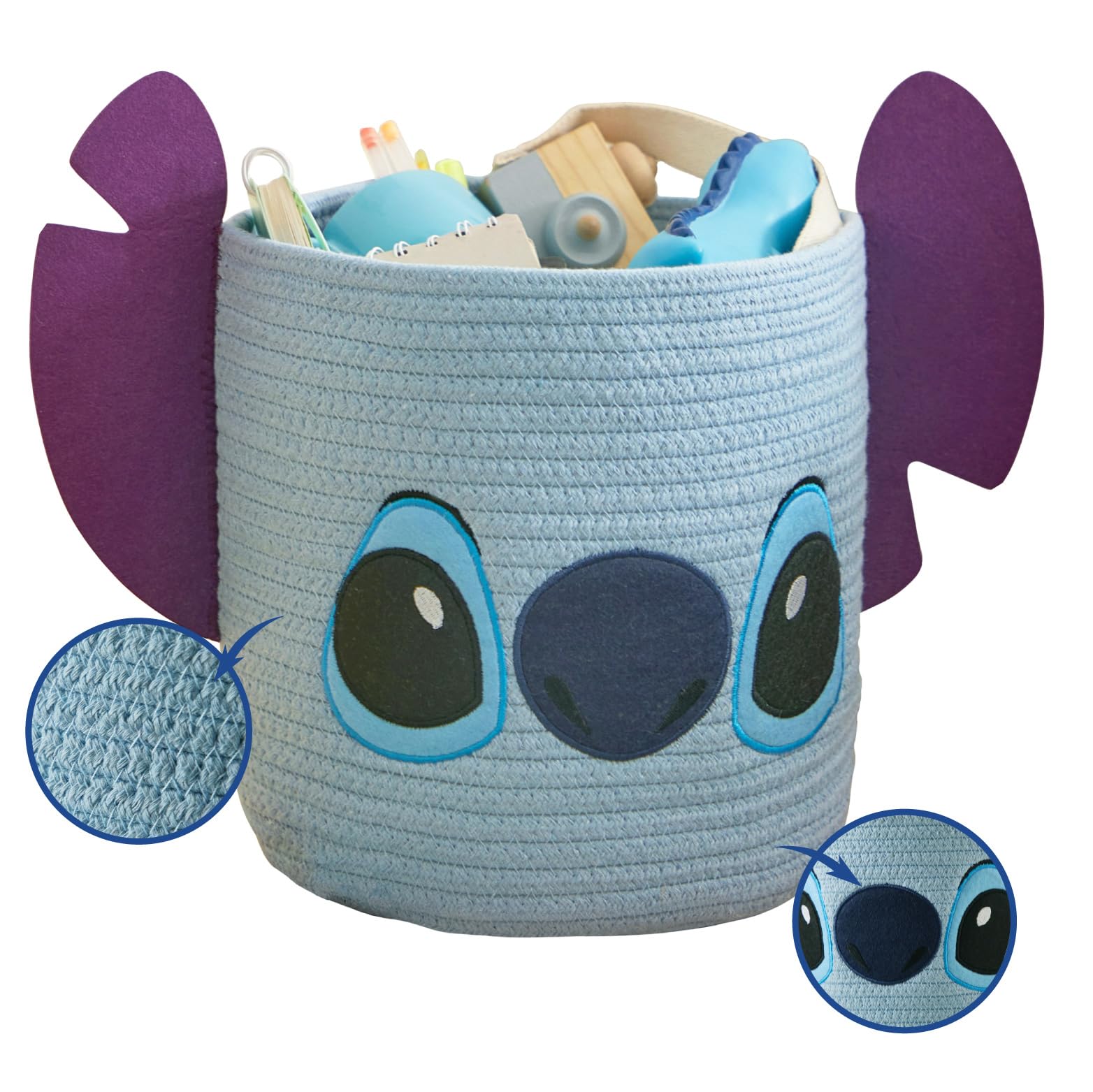 Snapklik.com : Idea Nuova Disney Stitch Figural Rope Storage Organizer ...
