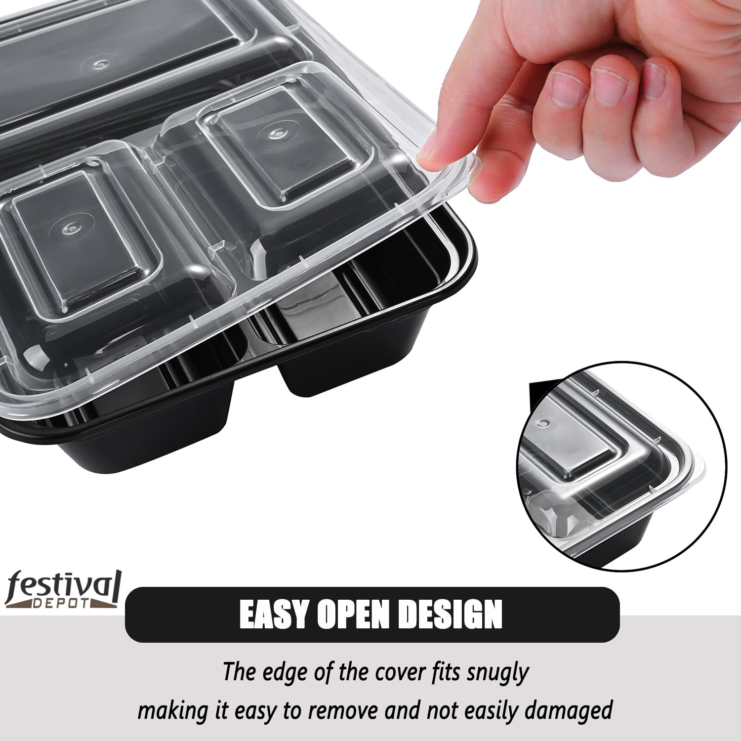 Snapklik.com : Sports Festival 12 Pack Meal Prep Containers, 43OZ Bento ...