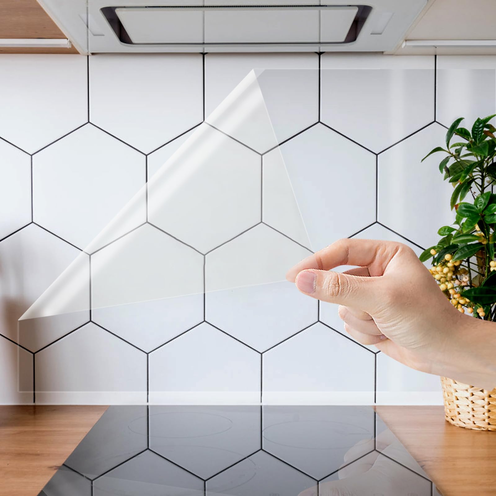 Amazon.com - Shackcom Clear Contact Paper Roll Self-Adhesive Kitchen ...