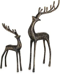 Amazon.com: Sziqiqi Christmas Reindeer Figurines for Centerpieces ...