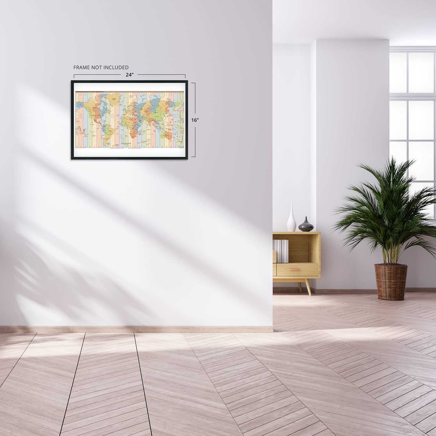 Snapklik.com : HISTORIX 2021 Standard Time Zones Of The World Map Poster