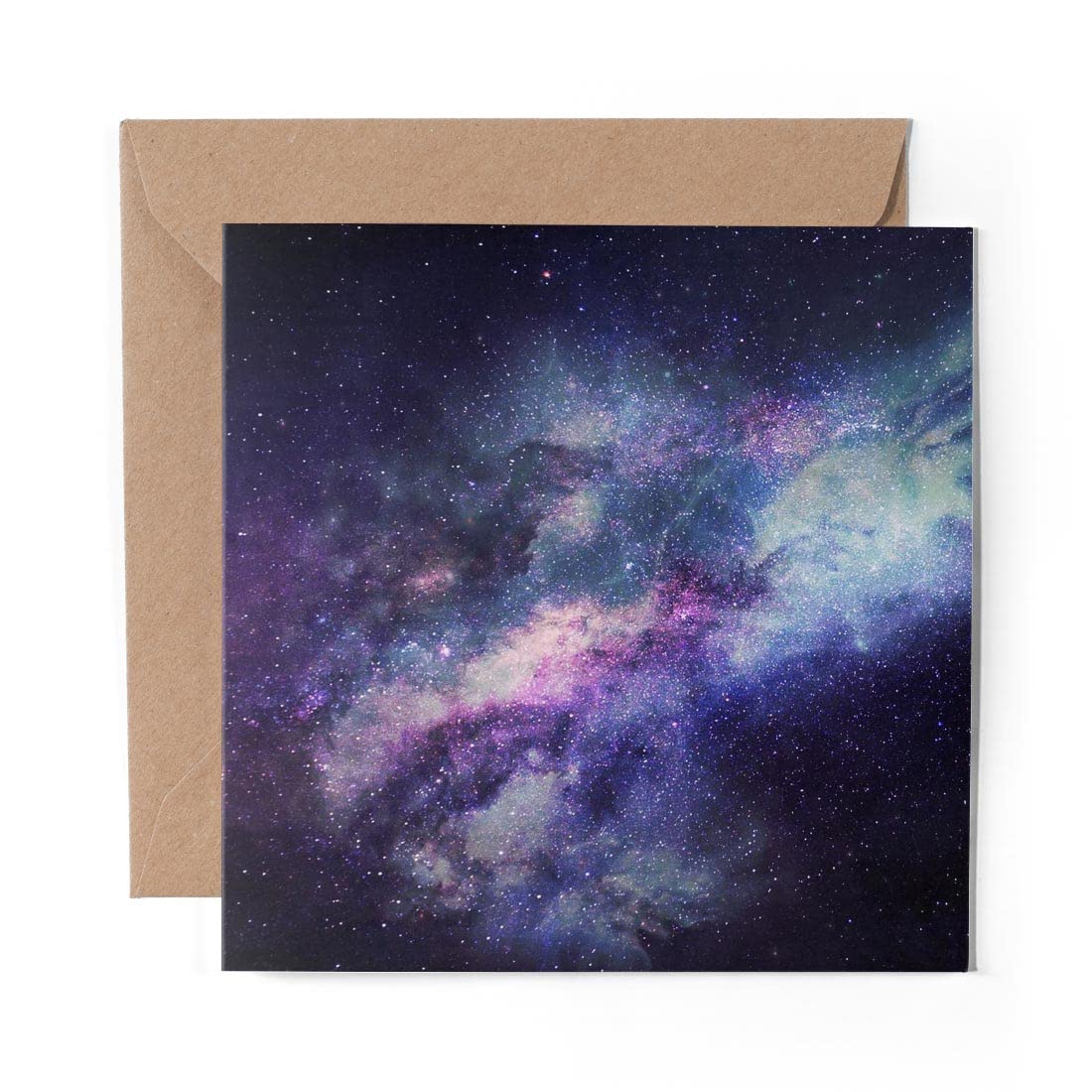 1 x Greeting Card Galaxy Sky Stars Solar System Space - Blank Birthday ...