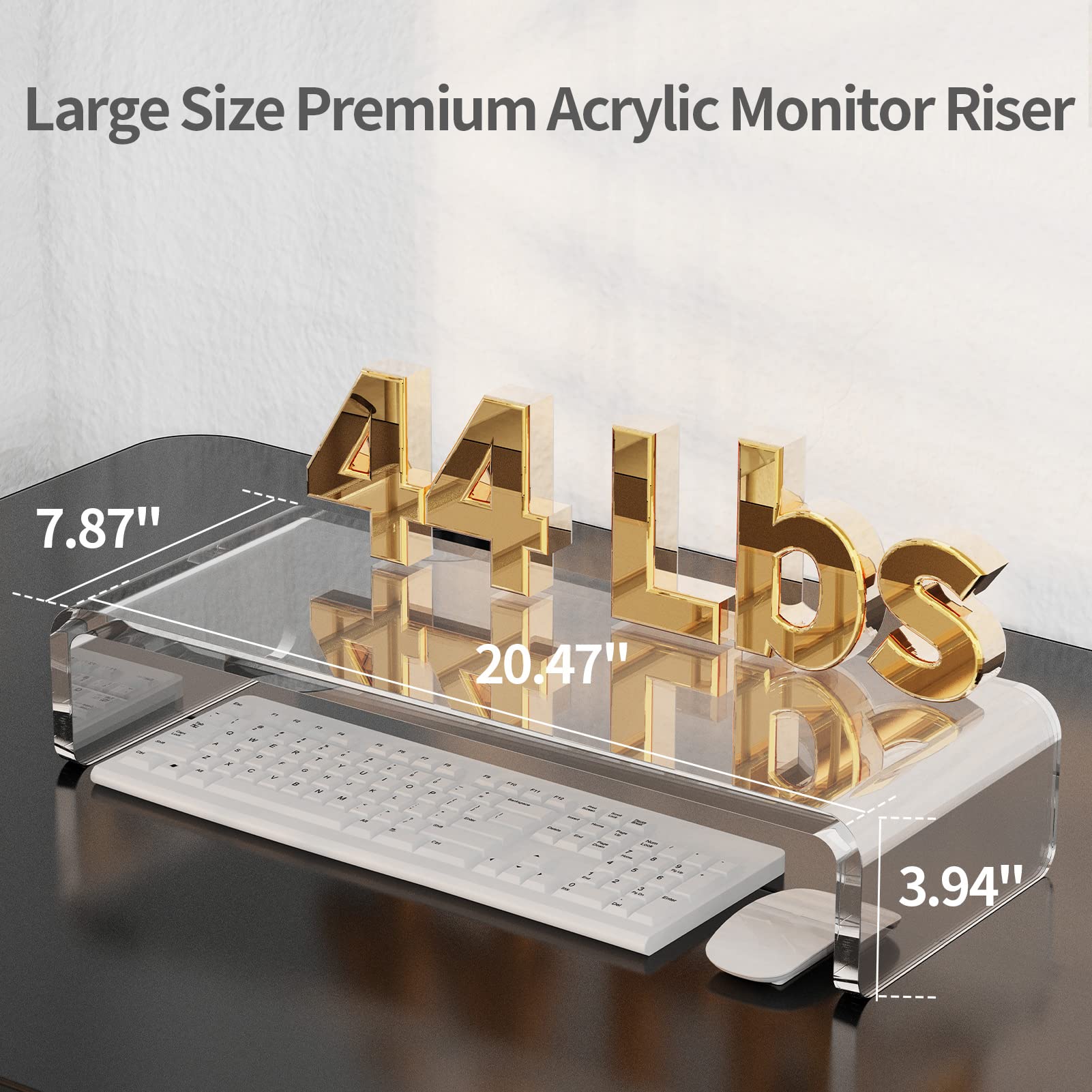 Snapklik.com : Zimilar 20 Inch Large Acrylic Monitor Stand Riser ...