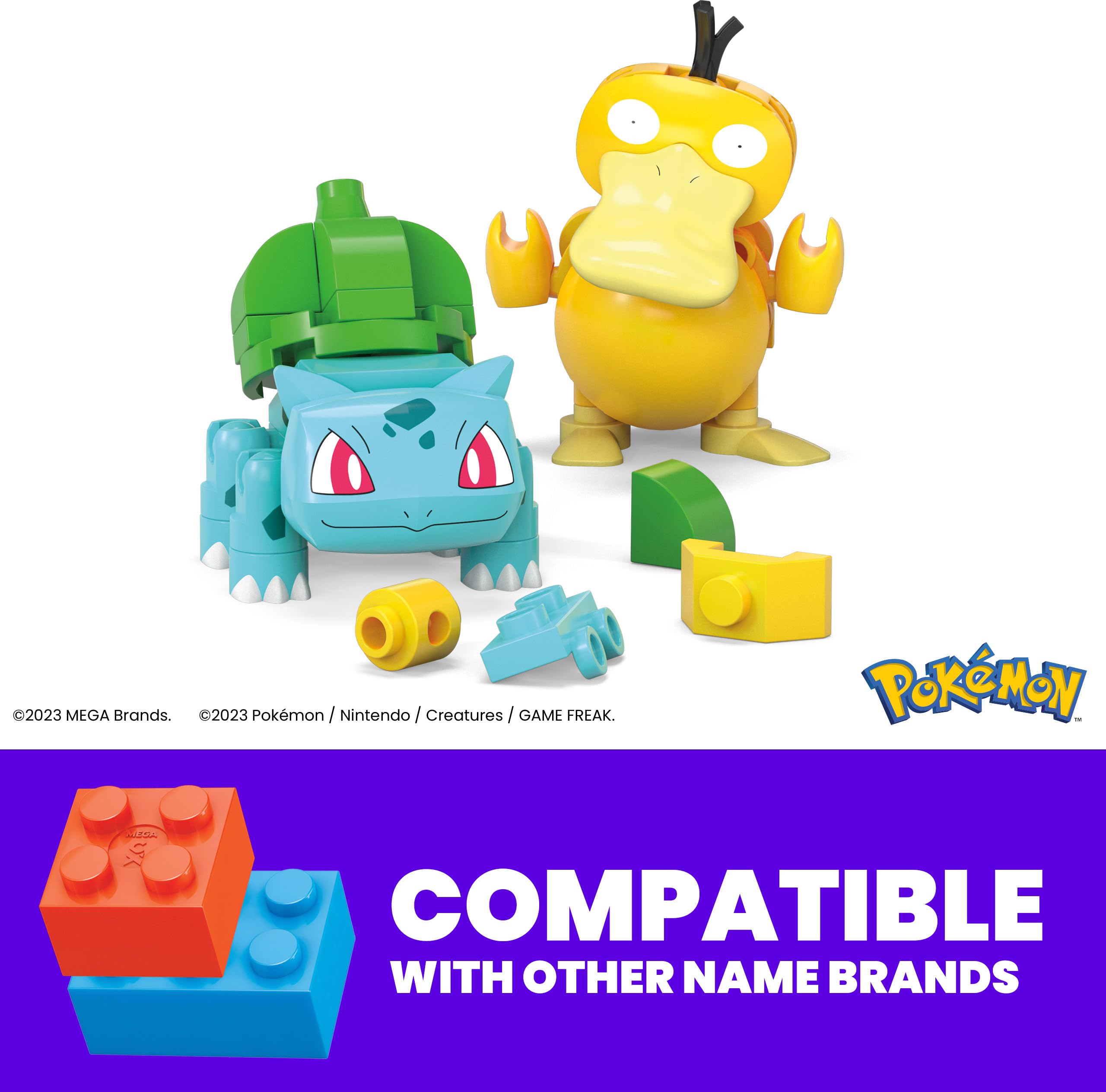 Snapklik.com : MEGA Pokemon Building Toys Set Bulbasaur & Psyduck