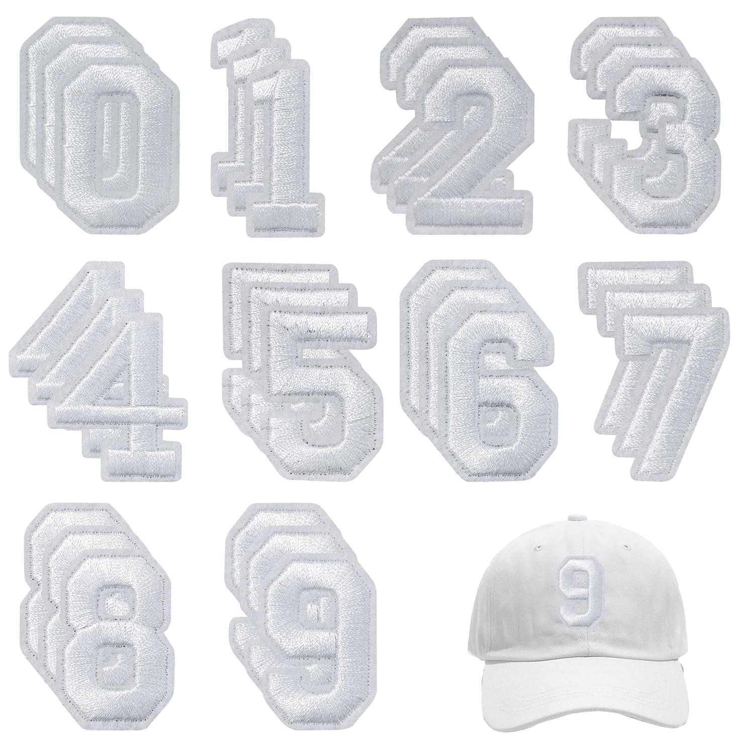 Amazon.com: FR 30 Pcs Iron on Numbers Patches, Varsity Numbers 0-9 ...