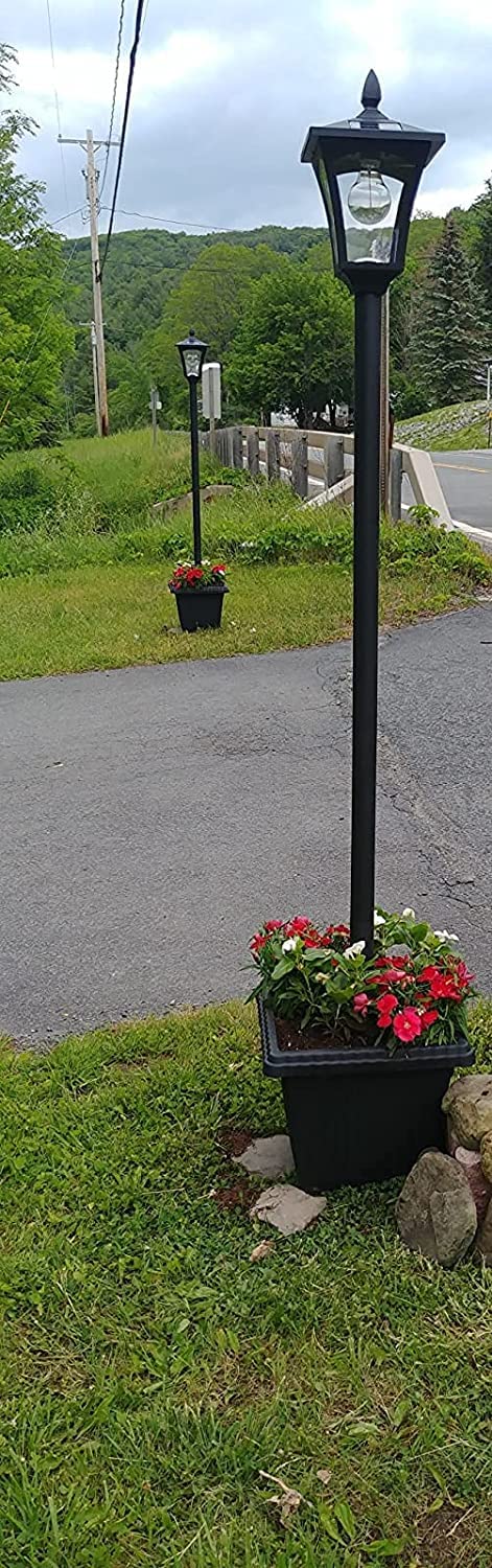 Lamp Post For Front Yard Landscaping Ideas Around QLXHL Garden Post
