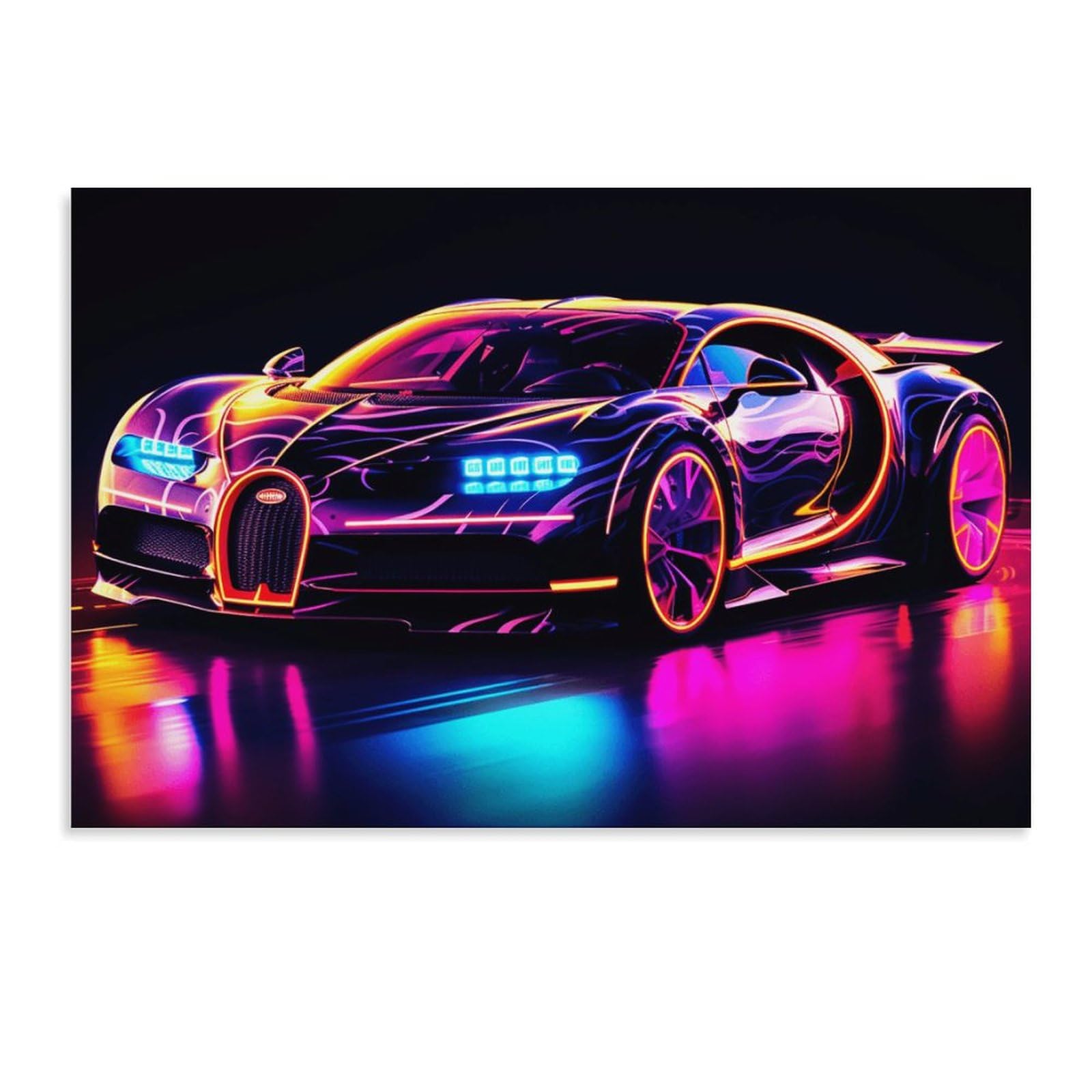 Amazon.com: Bugatti Car Posters For Walls Super Car Poster Racing Car ...