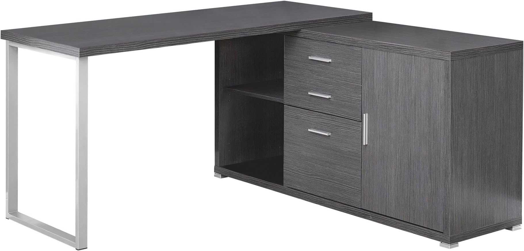 Amazon.com: Monarch Specialties Computer Desk - 60"L / Grey Left or ...