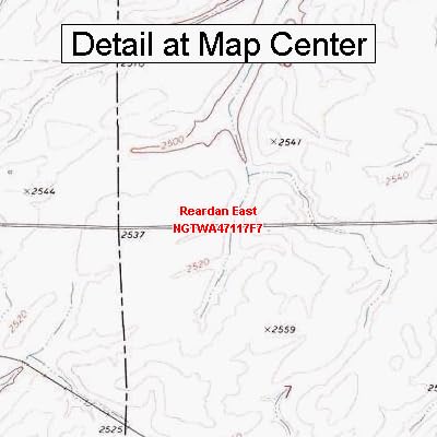 Amazon.com : USGS Topographic Quadrangle Map - Reardan East, Washington ...