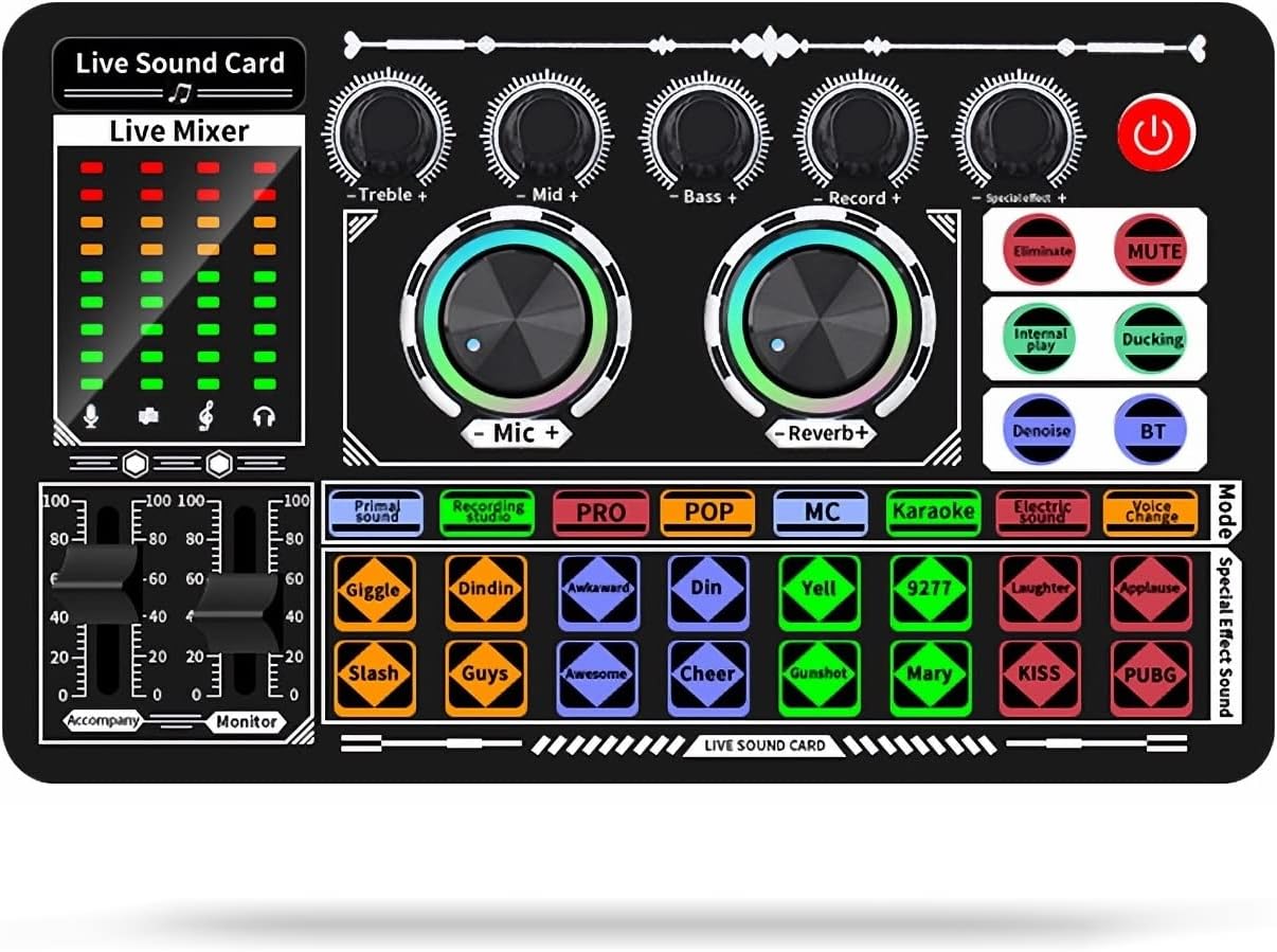 Amazon.com: F999 Podcast Equipment for Tiktok and Youtube Vlog,Sound ...