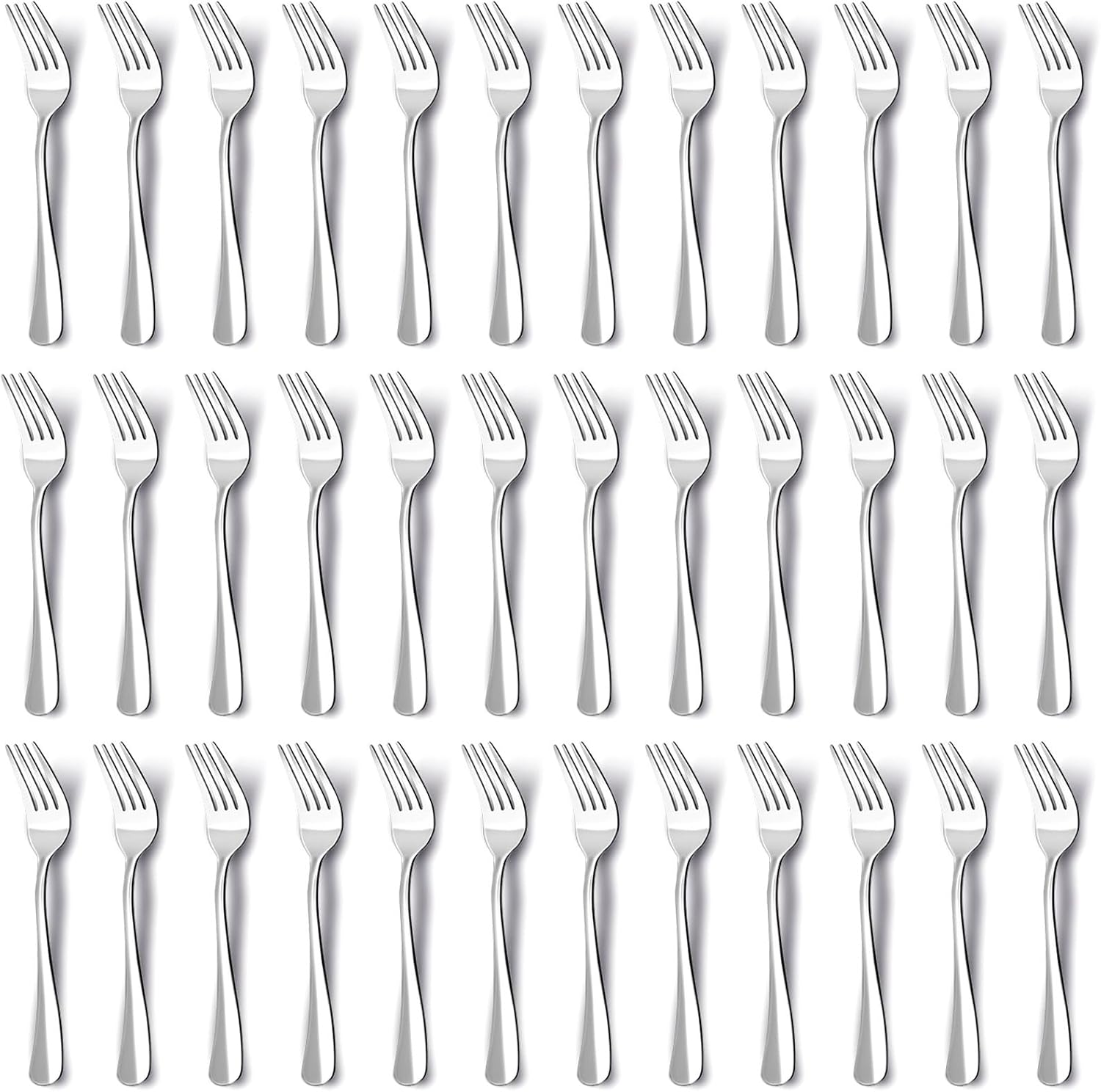 Amazon.com: JEFHOMKIT 36 Piece Salad Forks,6.8" Stainless Steel Dinner ...