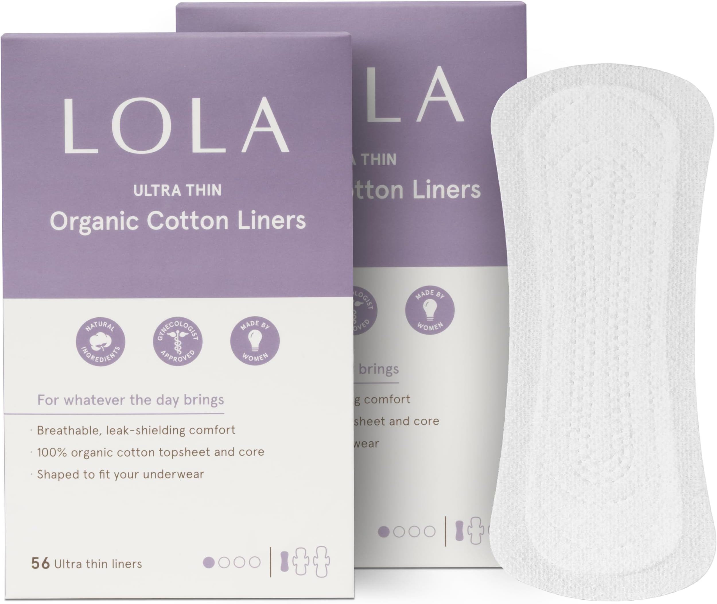 Amazon.com: LOLA Organic Cotton Pads, 36 Count - Ultra Thin Pad with ...