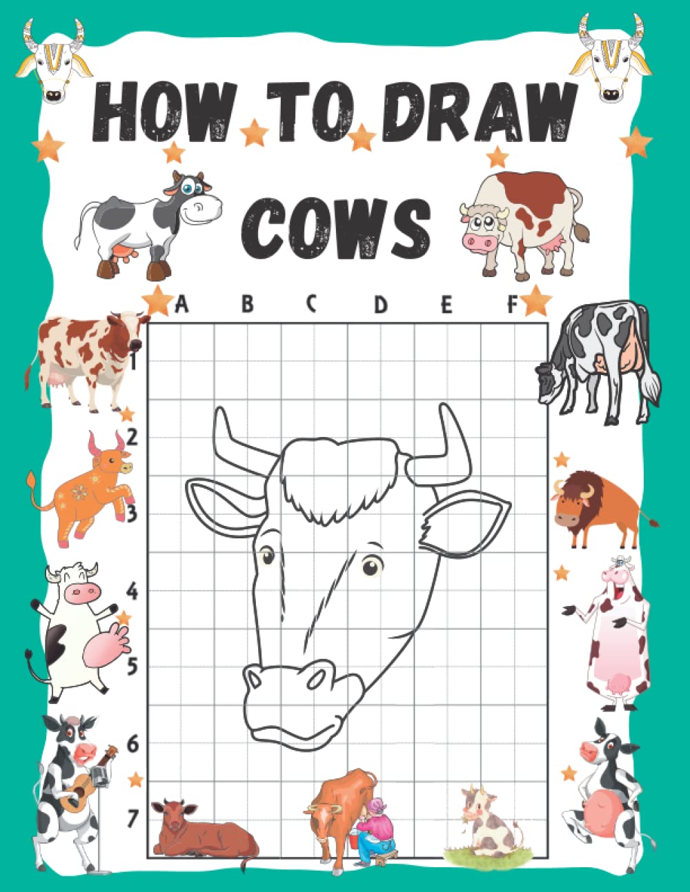 How To Draw Cows: Learn How To Draw Cows Step by Step: Press ...