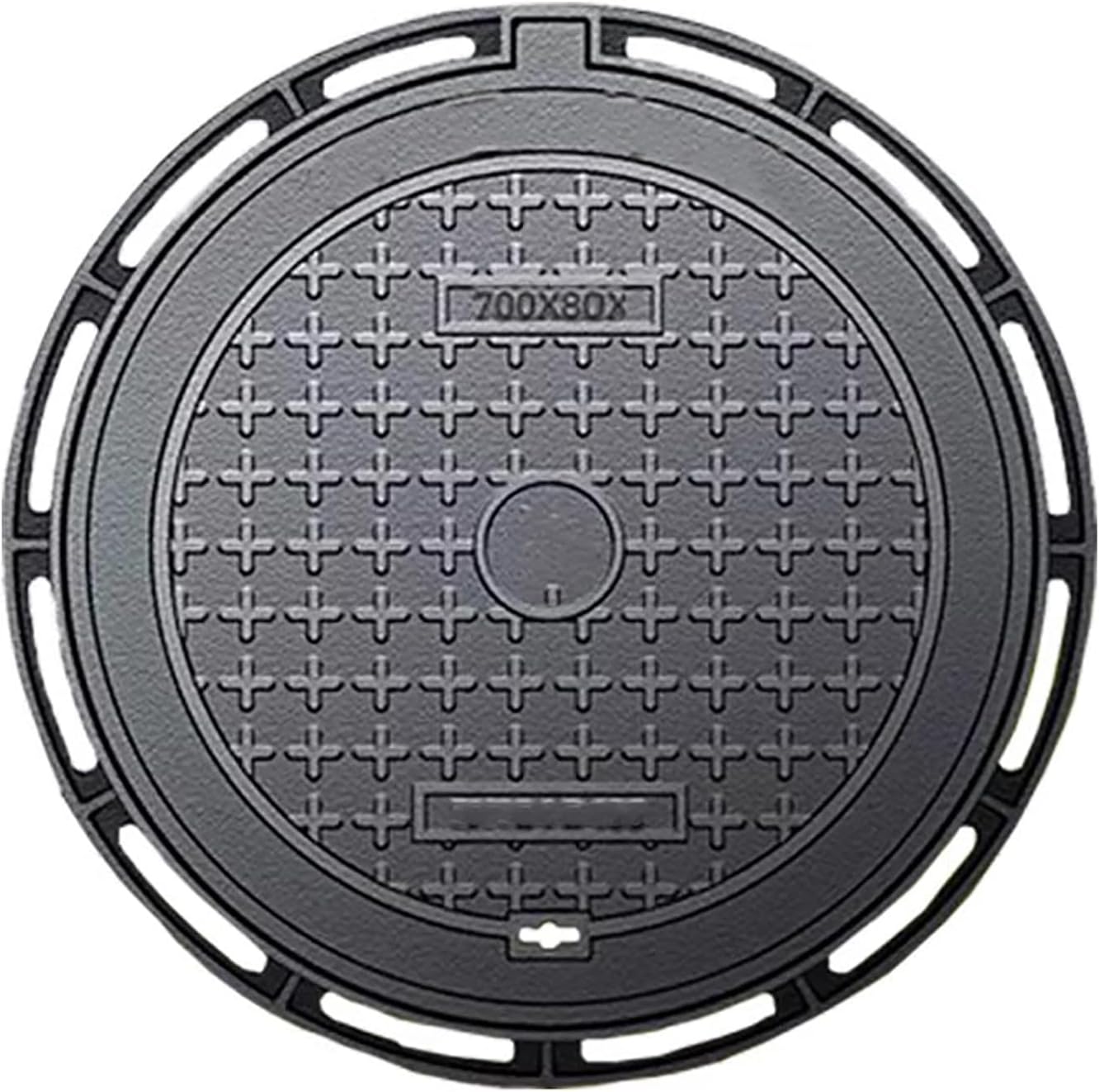 Heavy-Duty Ductile Iron Manhole Cover - B125 Rated Septic Tank Cover ...