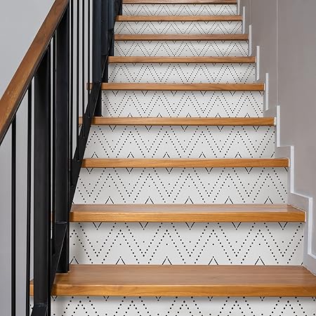 Amazon.com: Mi Alma Peel and Stick Tile Backsplash Stair Riser Decals ...