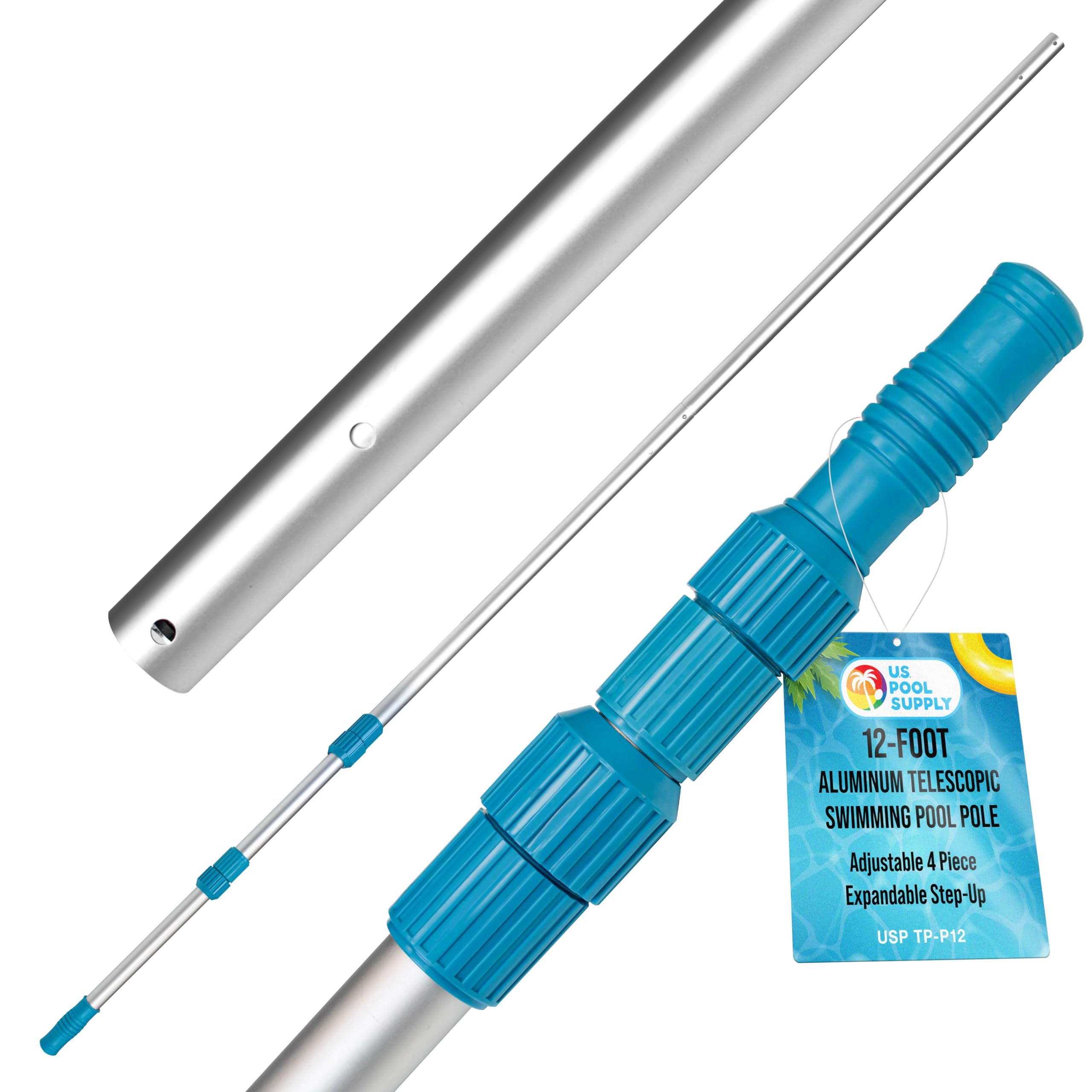 Amazon.com : U.S. Pool Supply Professional 12-Foot Aluminum Telescopic ...