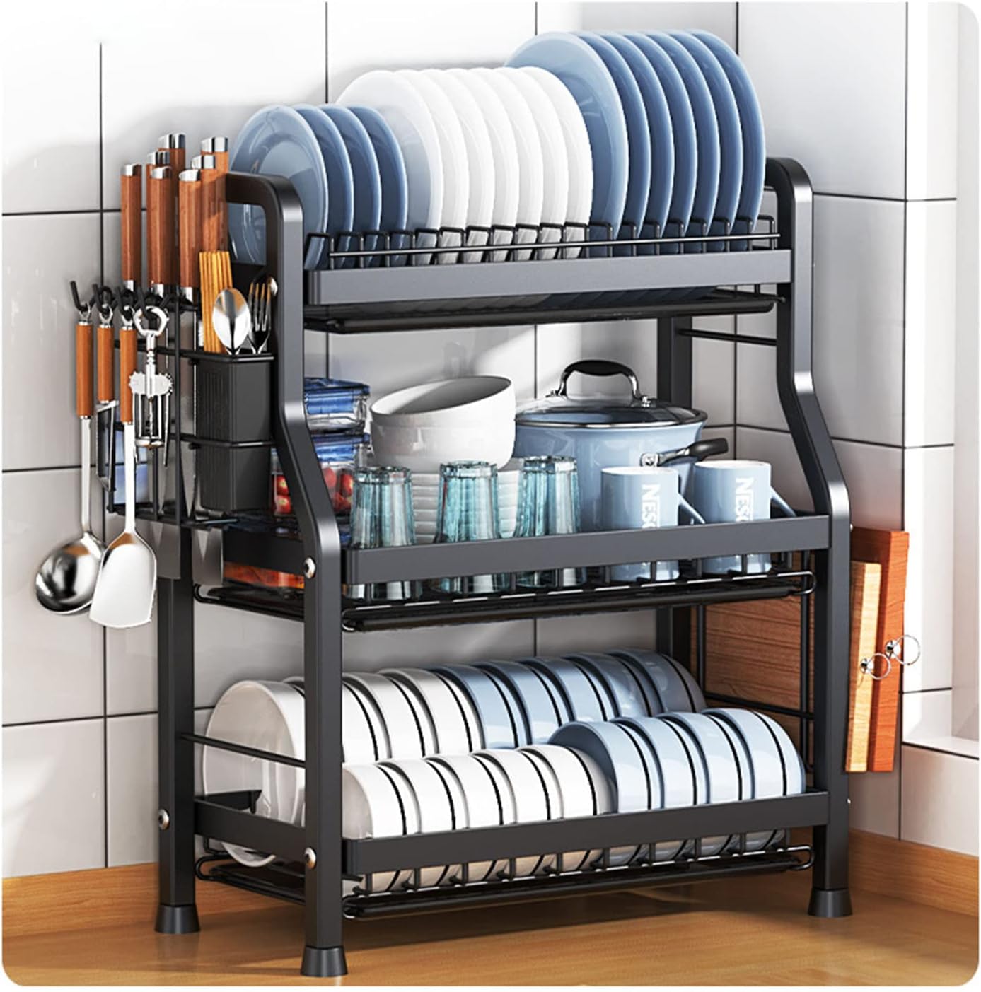 Large Dish Drying Rack with Drainboard - Dish Rack for Kitchen Counter ...