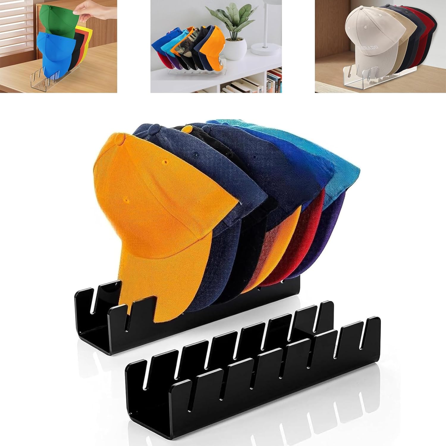 Amazon.com: Hat Stand for Baseball Caps Display and Organizer, 2Pack ...