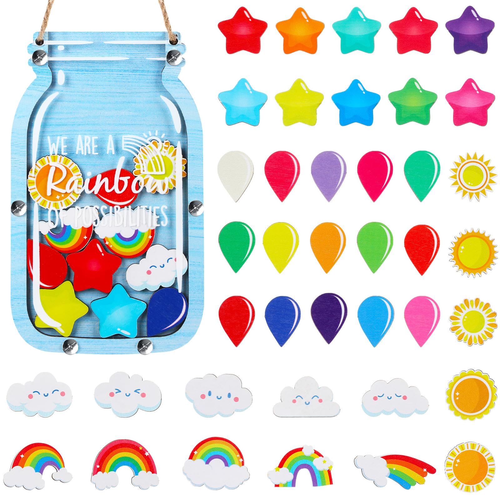 Rainbow Reward Mason Jar For Kids Reward Chart For Toddlers | Desertcart GB