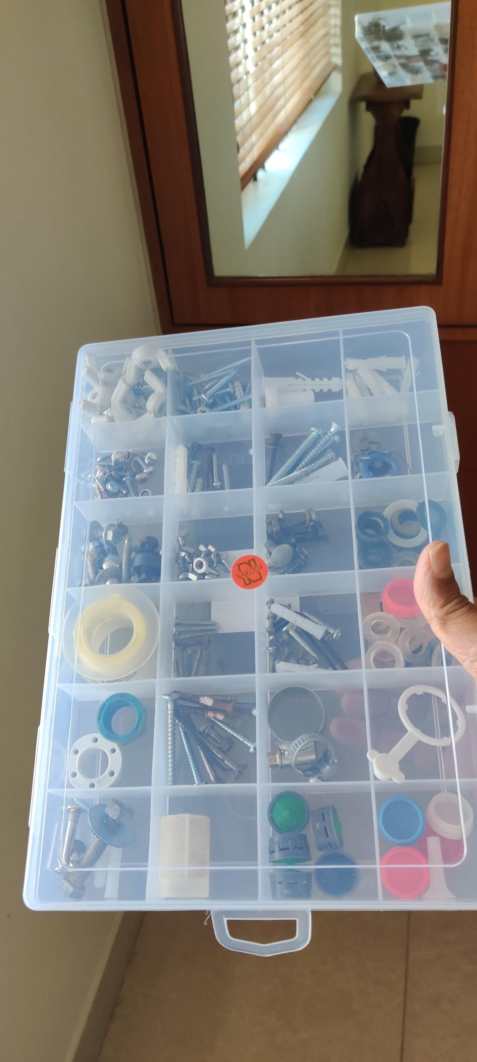 Nakoda 444 Partition Multi Storage Box For Multipurpose Use,Transparent ...