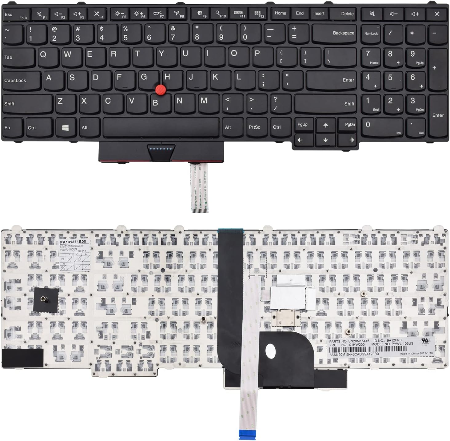 Amazon.com: ANTWELON Replacement Laptop Keyboard Backlit for Lenovo ...