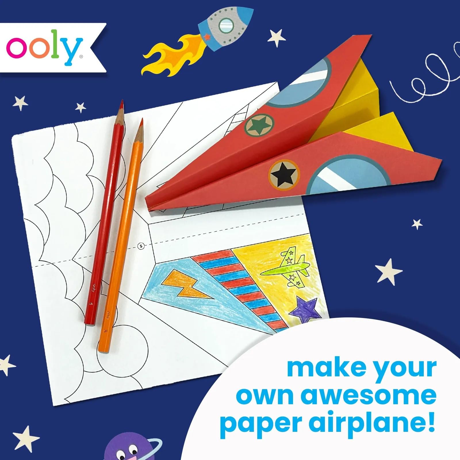 Snapklik.com : DIY Paper Airplane Book, 24 Paper Planes & Stickers, Kit ...