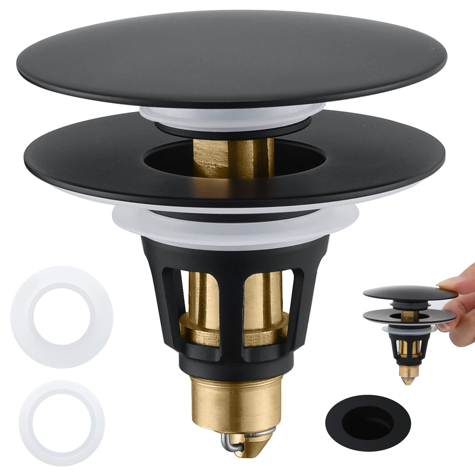 Universal Bathroom Sink Stopper Nevellir 2 Pack Bathroom Sink Stopper