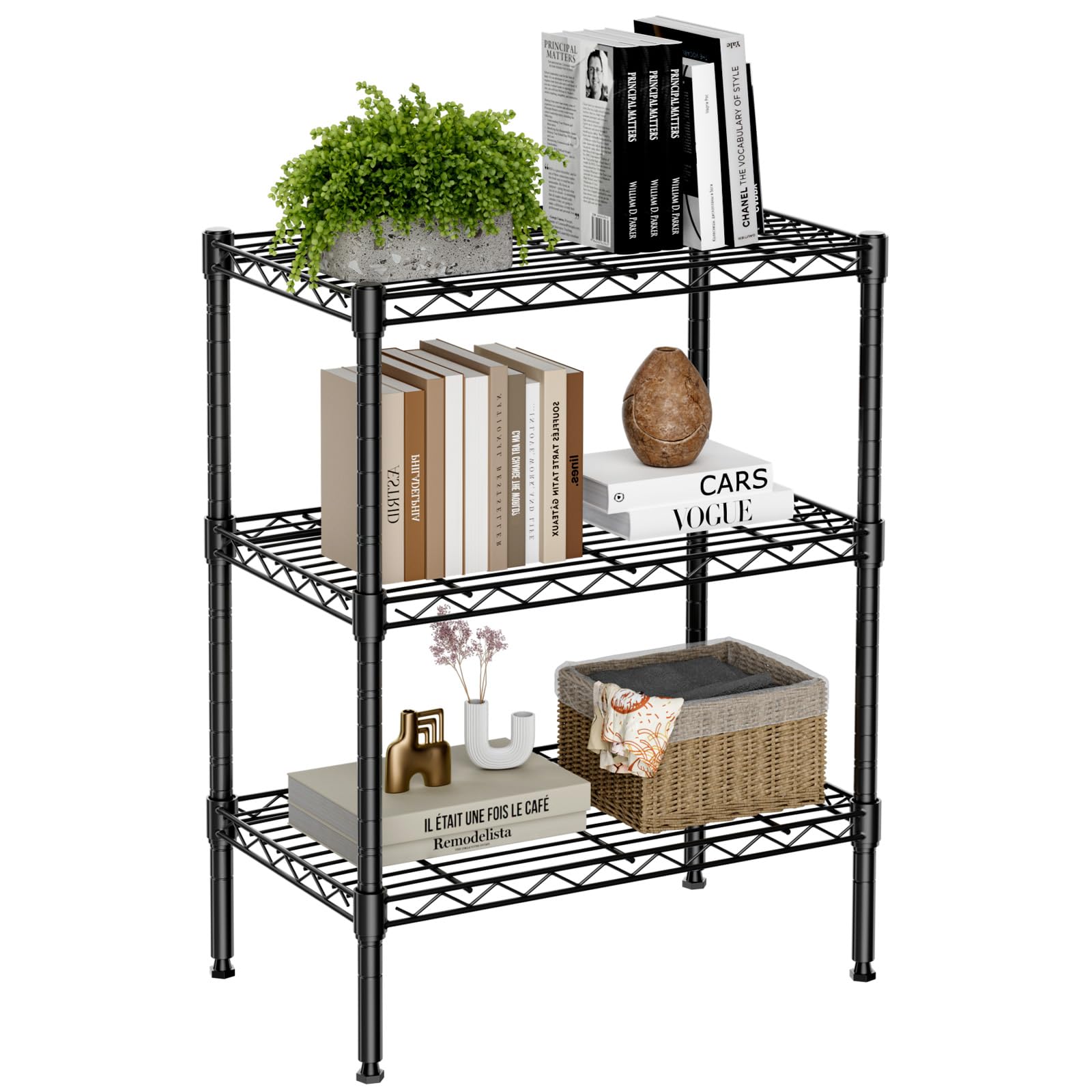 Amazon.com: SMUG 750 lbs Wire Shelving Unit, 3-Tier Storage Shelves ...